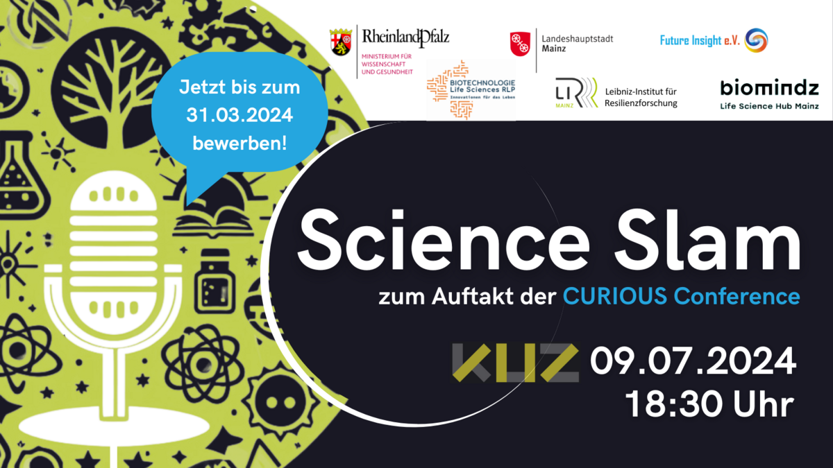 Science Slam am 9. Juli zum Auftakt der CURIOUS 2024